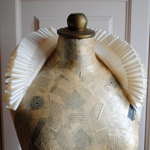 Ivory Elizabethan Standing Collar,white Bridal Elizabethan Ruff ...