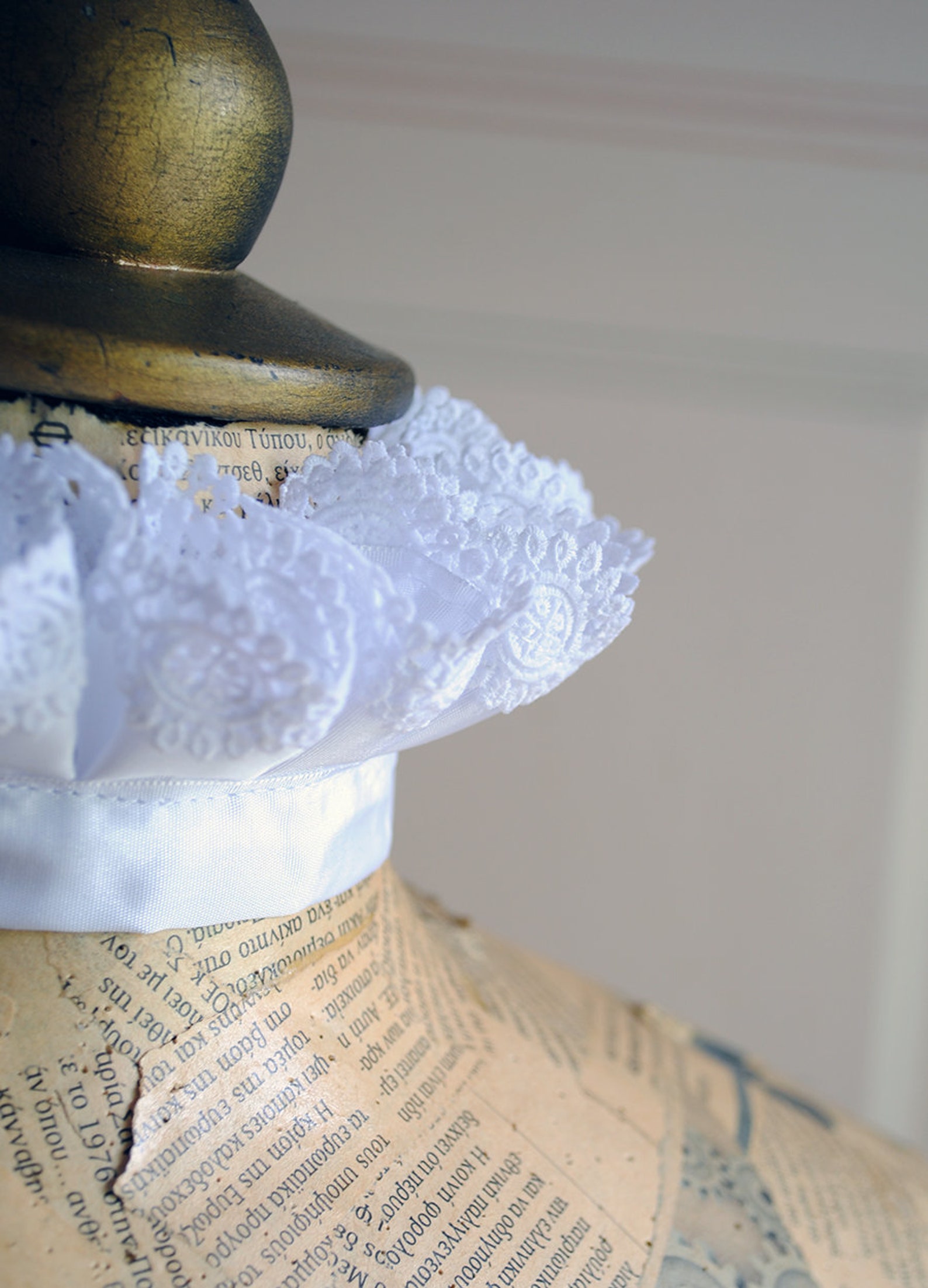 Men's Elizabethan Collar With Lace,white Renaissance Costume Ruff ...