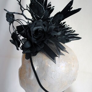 Gothic Fascinator With Raven,black Crow Victorian Headpiece,edgar Allan ...