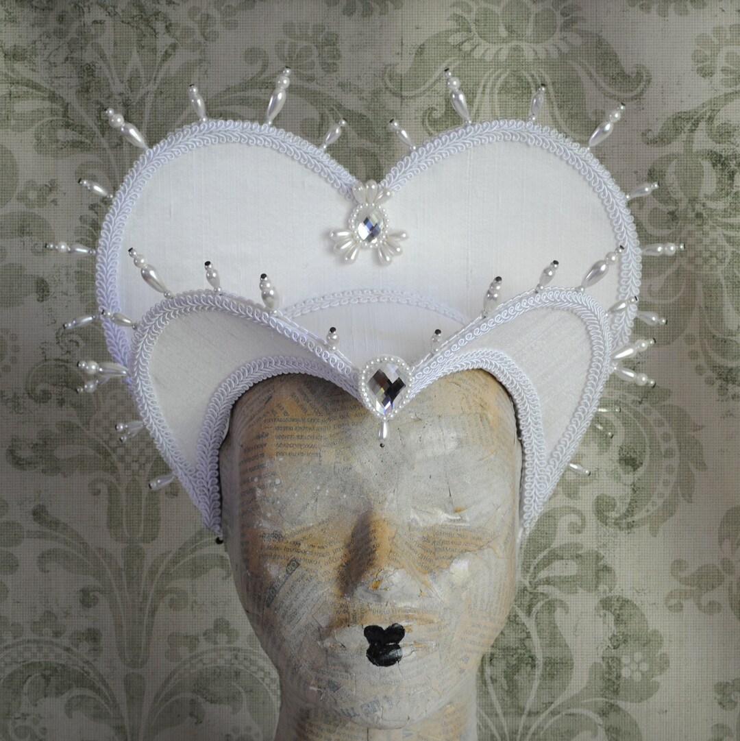 White Queen Headdress,bridal Tudors Headpiece,gothic Headpiece ...