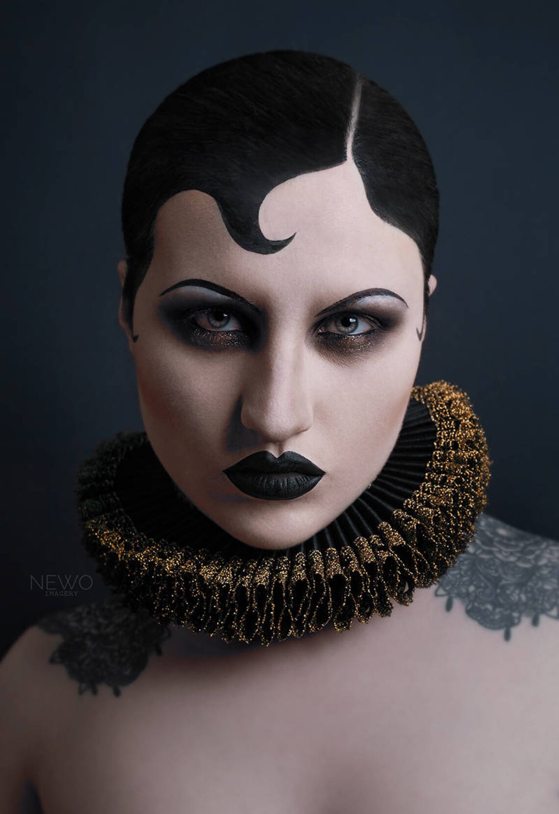 Royal Black Elizabethan Collarbronze Lace Elizabethan Ruff - Etsy