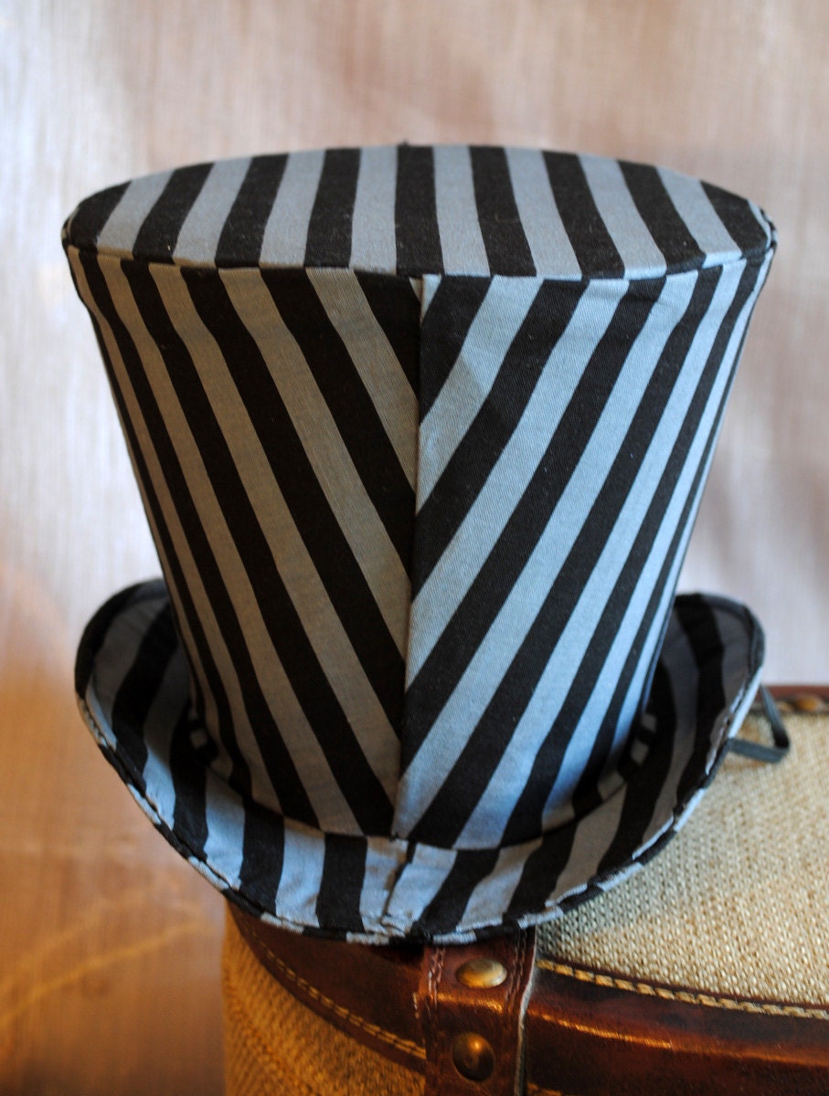 Steampunk Circus Top Hatstriped Top Hat for Womenalice in - Etsy