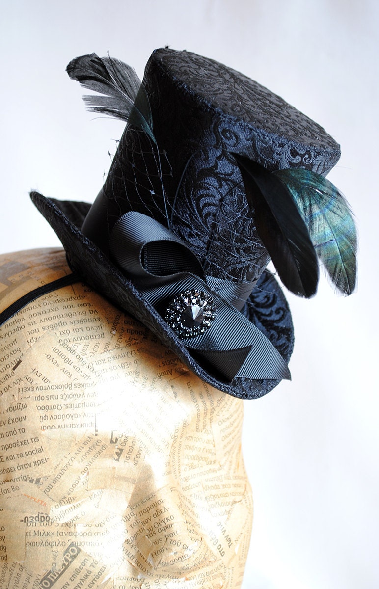 Gothic Mini Top Hatvictorian Mini Hatburlesque | Etsy
