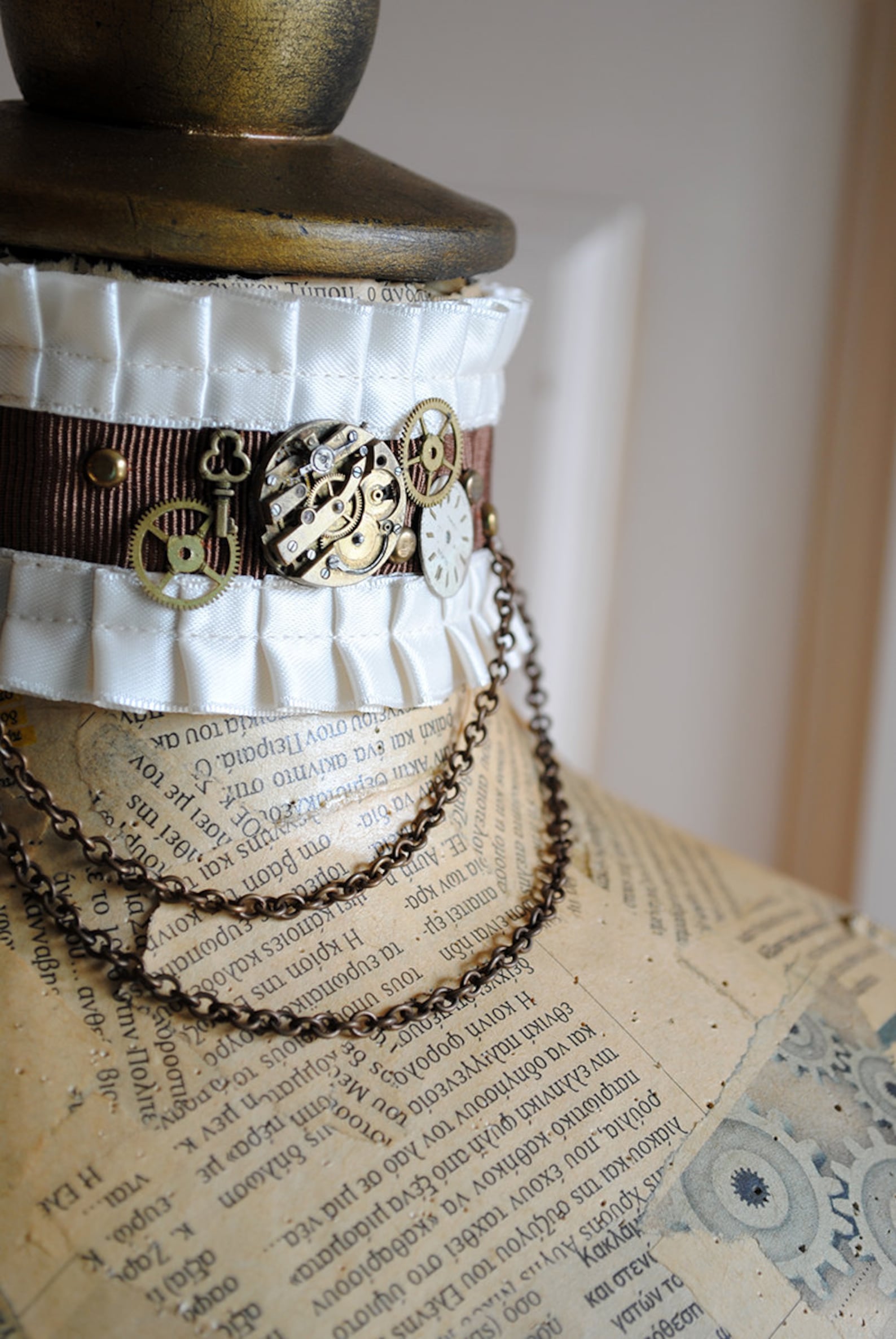 Steampunk Choker With Vintage Watch Movementneo Victorian - Etsy
