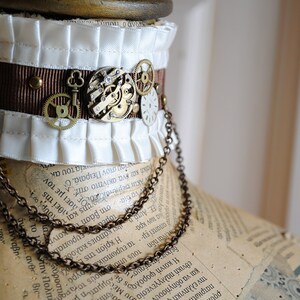 Steampunk Choker With Vintage Watch Movement,neo Victorian Brown ...