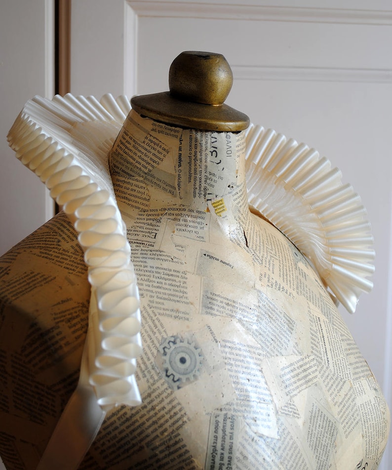 Ivory Elizabethan Standing Collarwhite Bridal Elizabethan - Etsy