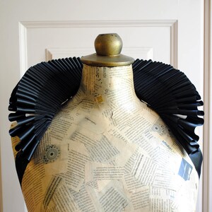 Black Elizabethan Standing Collar,renaissance Collar,elizabethan Ruff ...