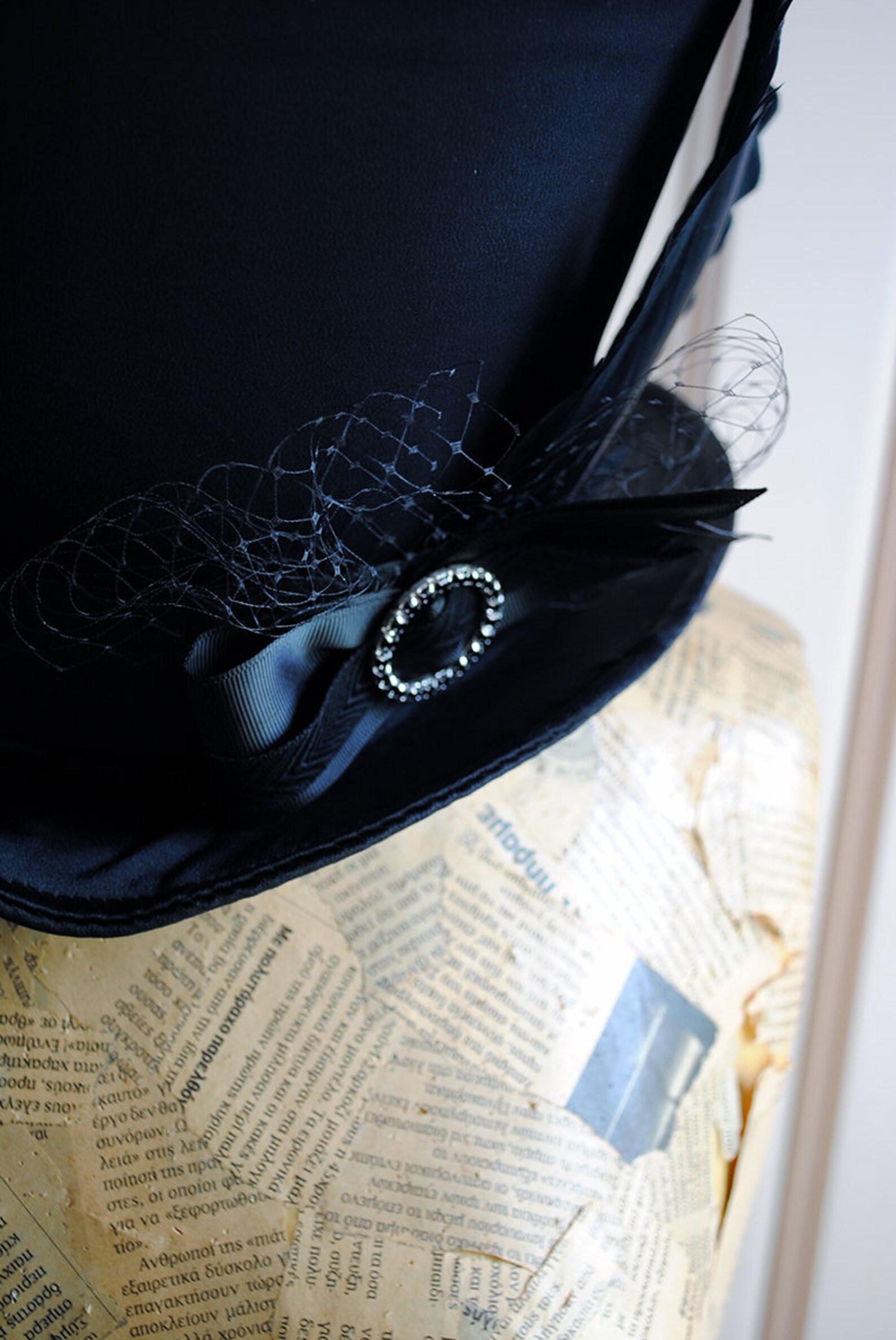 Black Burlesque Top Hatvictorian Hatfull Size Top Hatgothic - Etsy