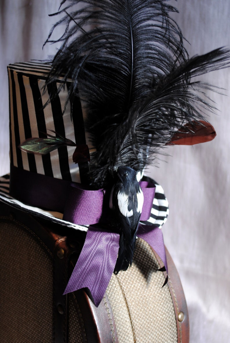 Vintage Circus Top Hat,black & White Striped Top Hat for Women ...
