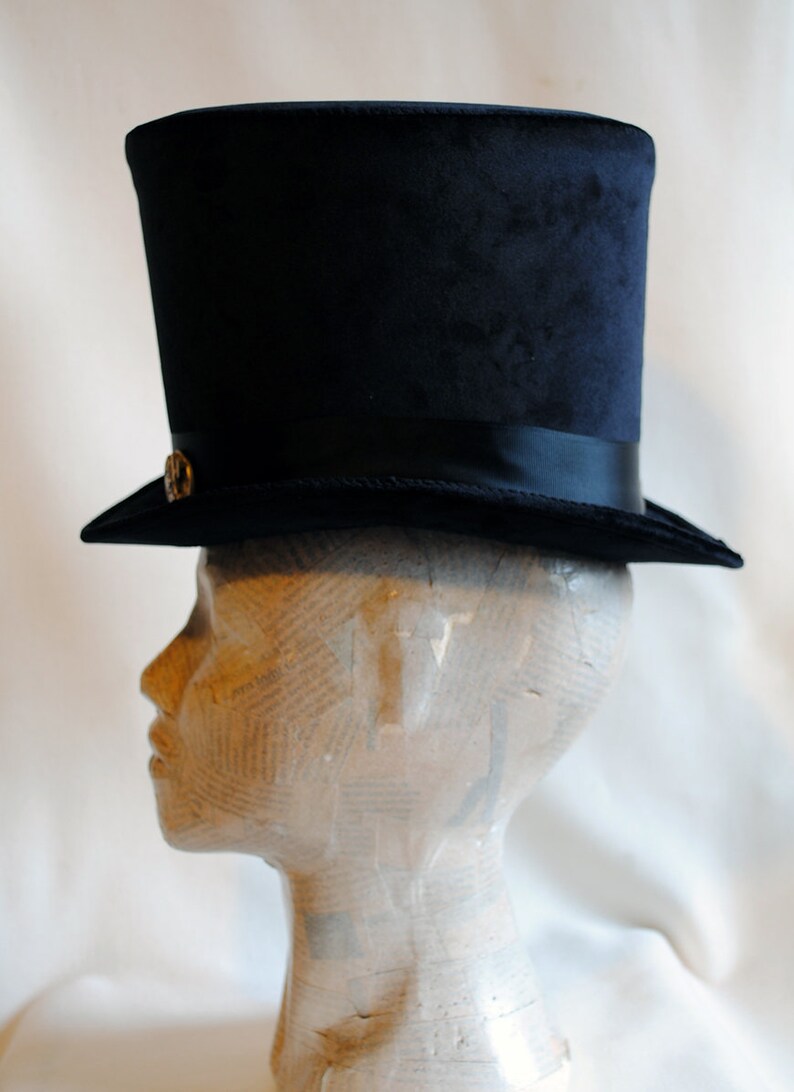 Gothic Top HatBlack Velvet Victorian HatBurning Man | Etsy