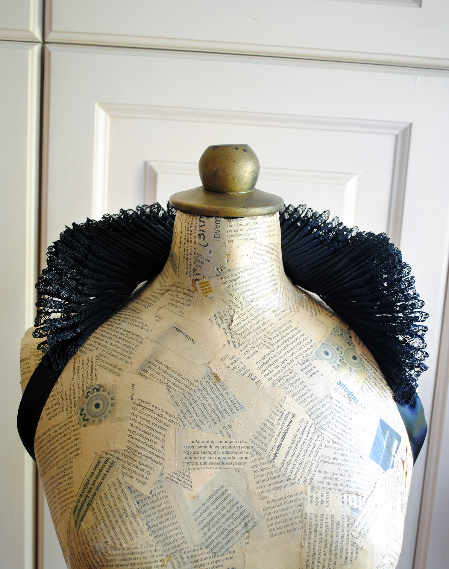 Black Elizabethan Collarrenaissance Standing Ruff Collar With | Etsy