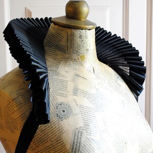 Black Elizabethan Standing Collar,renaissance Collar,elizabethan Ruff ...