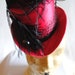 Burlesque Mini Top Hat in Fuchsia,victorian Cabaret Ladies Hat ...
