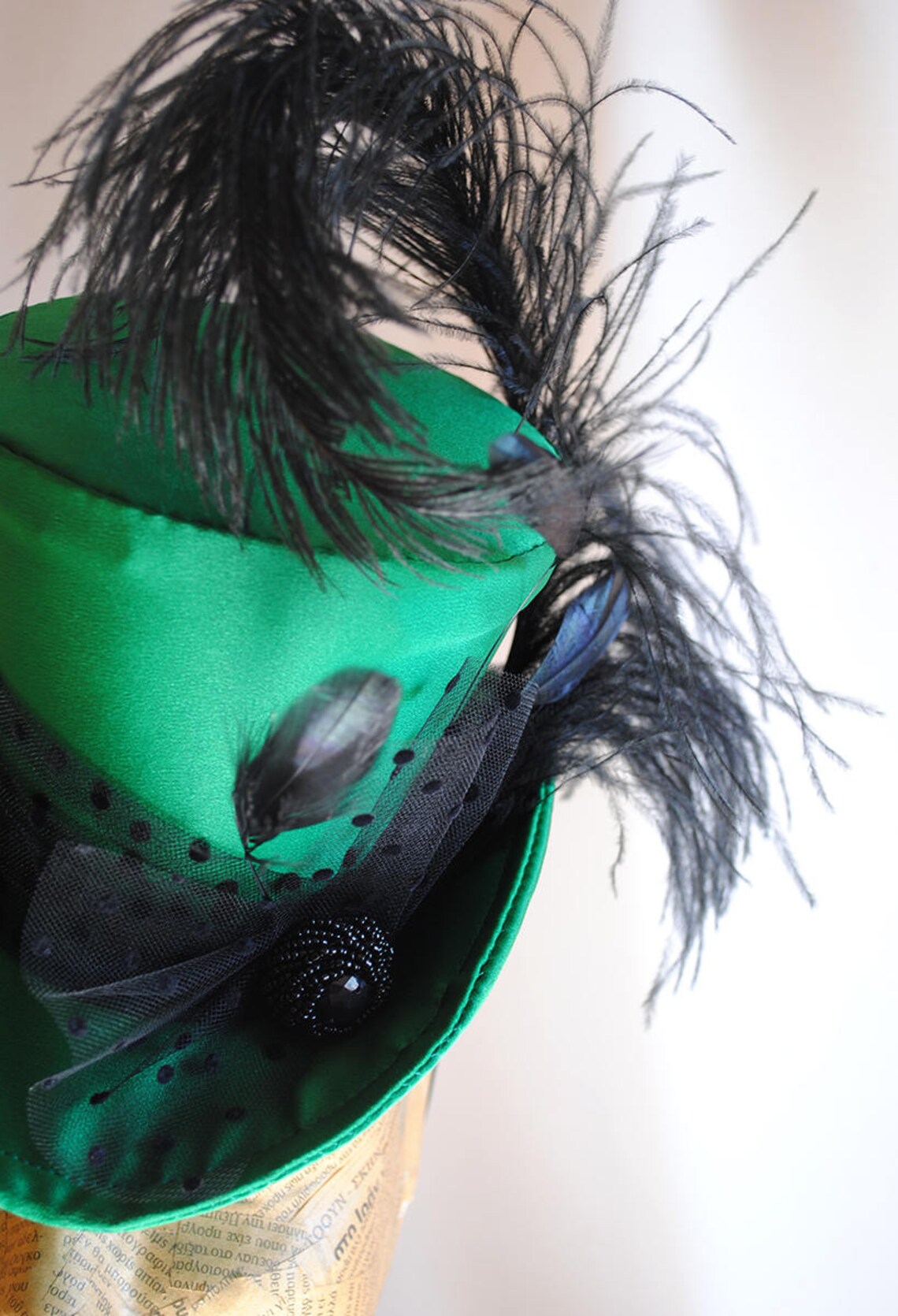 Burlesque Mini Top Hatemerald Green Cocktail Hatkentucky - Etsy