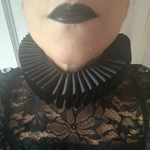 Black Elizabethan Ruff,gothic Elizabethan Collar,renaissance Costume ...