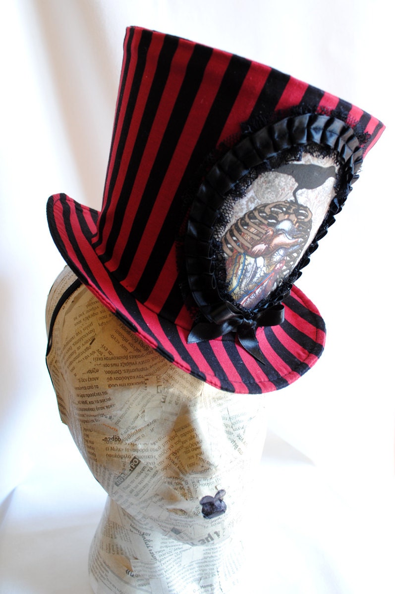 Steampunk Circus Top Hatstriped Top Hat for Womenalice in | Etsy