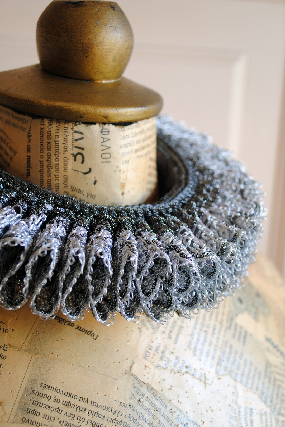 LAST ONE! Royal Silver Lace Elisabethan Collar,tudors Ruffled Collar ...