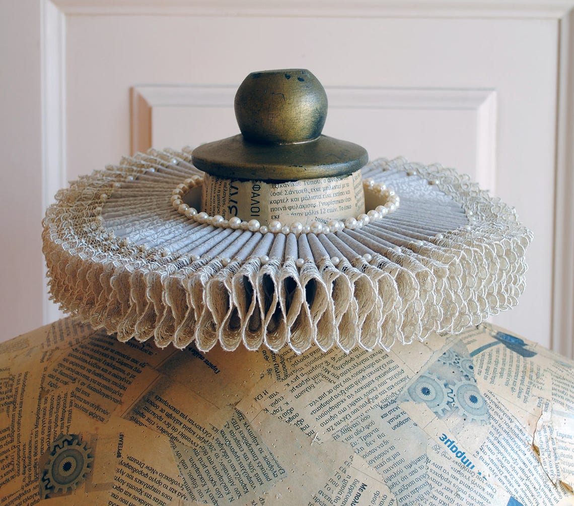 Historical Elizabethan Ruff With Lace & Pearls,renaissance Costume ...
