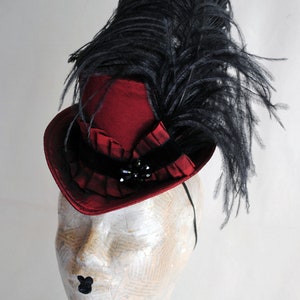Victorian Mini Top Hat,gothic Mini Top Hat in Burgundy,black,blue ...