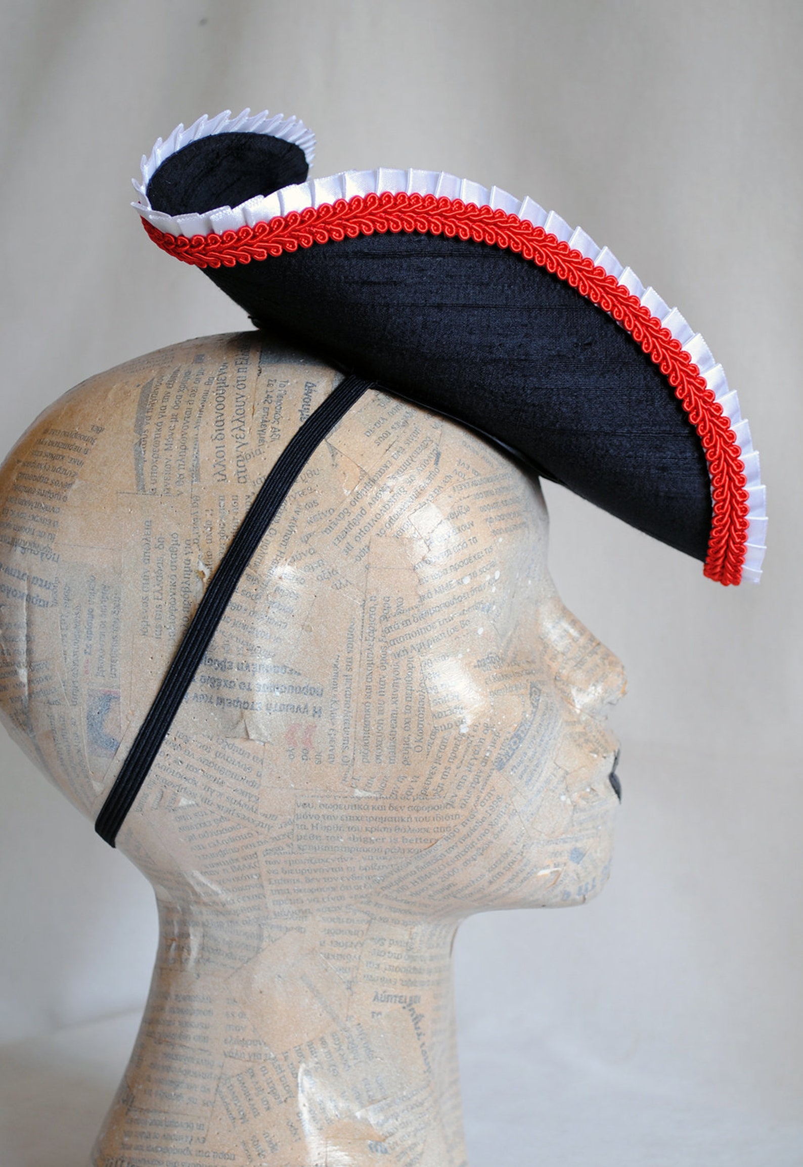 Français Revolution Mini Tricorn Hat Black Baroque Hat - Etsy France