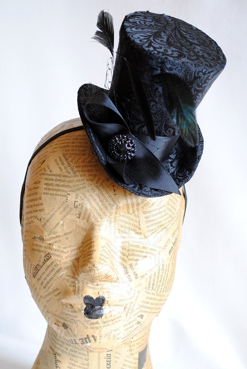 Gothic Mini Top Hatvictorian Mini Hatburlesque | Etsy