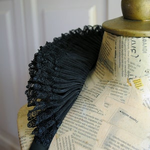 Black Elizabethan Collar,renaissance Standing Ruff Collar With Lace ...