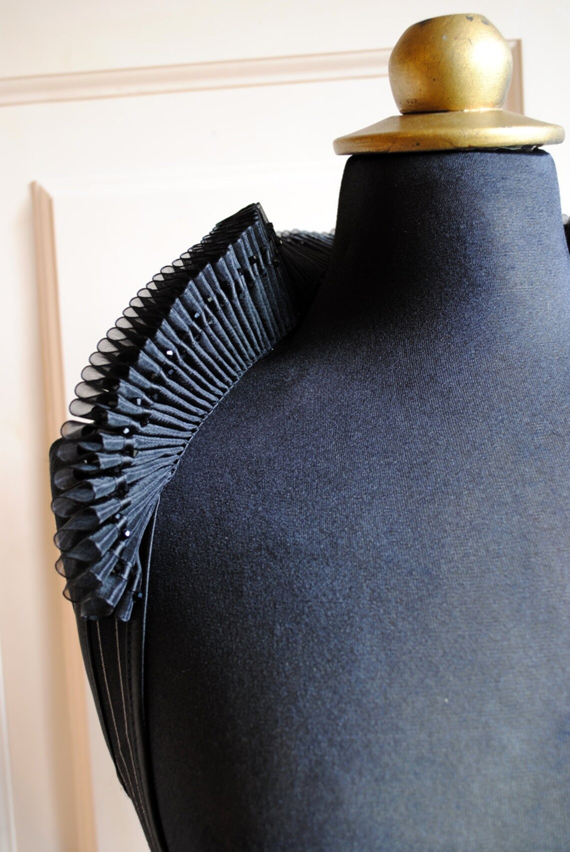 Black Elizabethan Standing Collarelizabethan Ruffgothic - Etsy