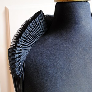 Black Elizabethan Standing Collar,elizabethan Ruff,gothic Collar,evil ...