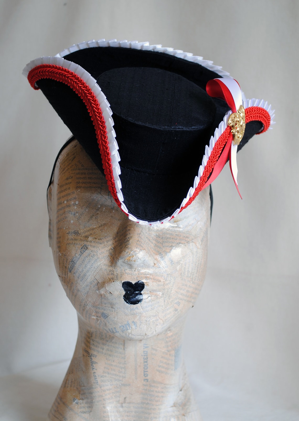 Français Revolution Mini Tricorn Hat Black Baroque Hat - Etsy France