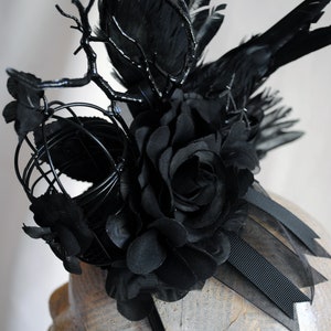 Gothic Fascinator With Raven,black Crow Victorian Headpiece,edgar Allan ...
