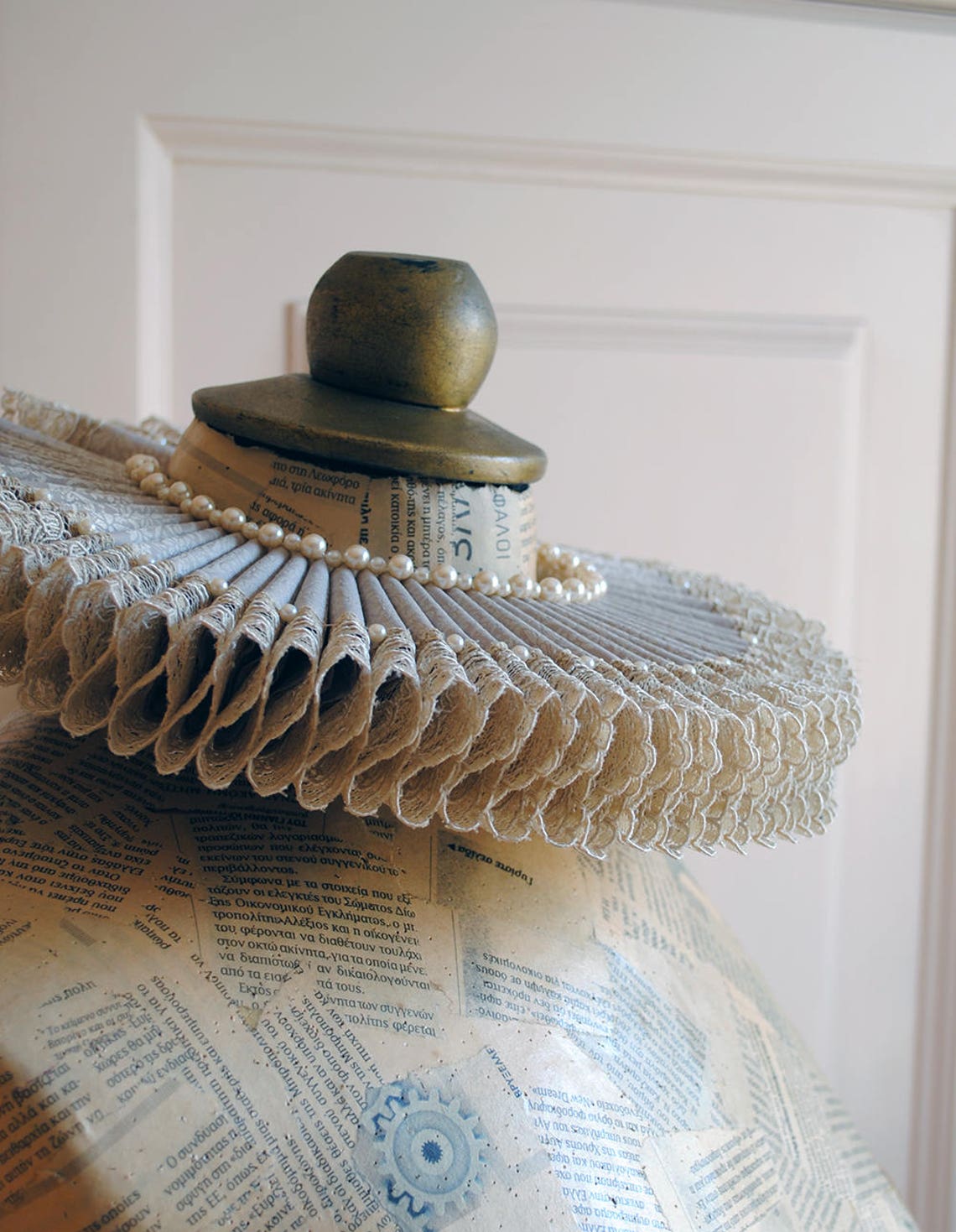 Historical Elizabethan Ruff With Lace & Pearls,renaissance Costume ...
