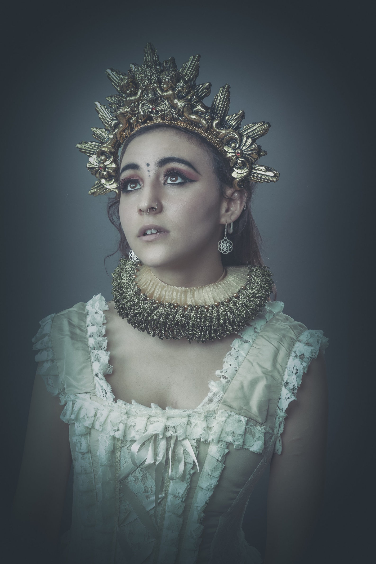 Historical Elizabethan Ruffelizabethan Collar With Gold Lace - Etsy