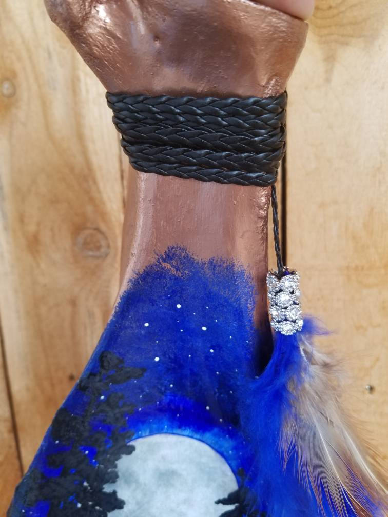 Hand Painted Copper Elk Scapula Wall Hanging Art - Etsy