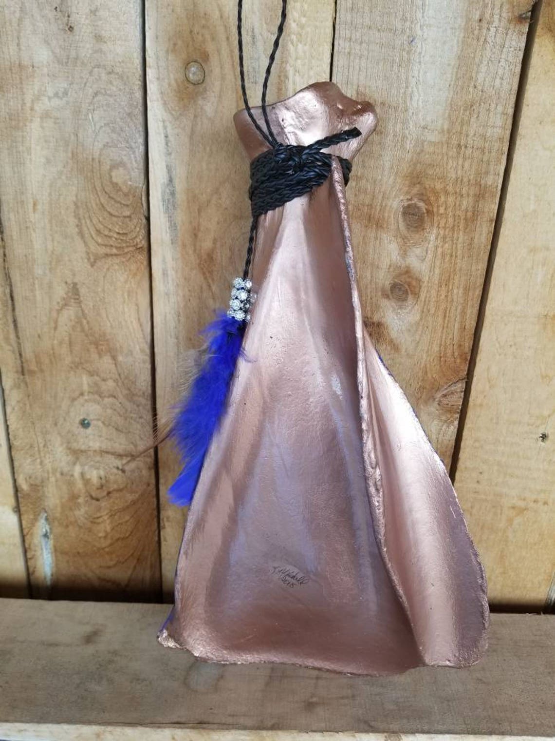 Hand Painted Copper Elk Scapula Wall Hanging Art - Etsy