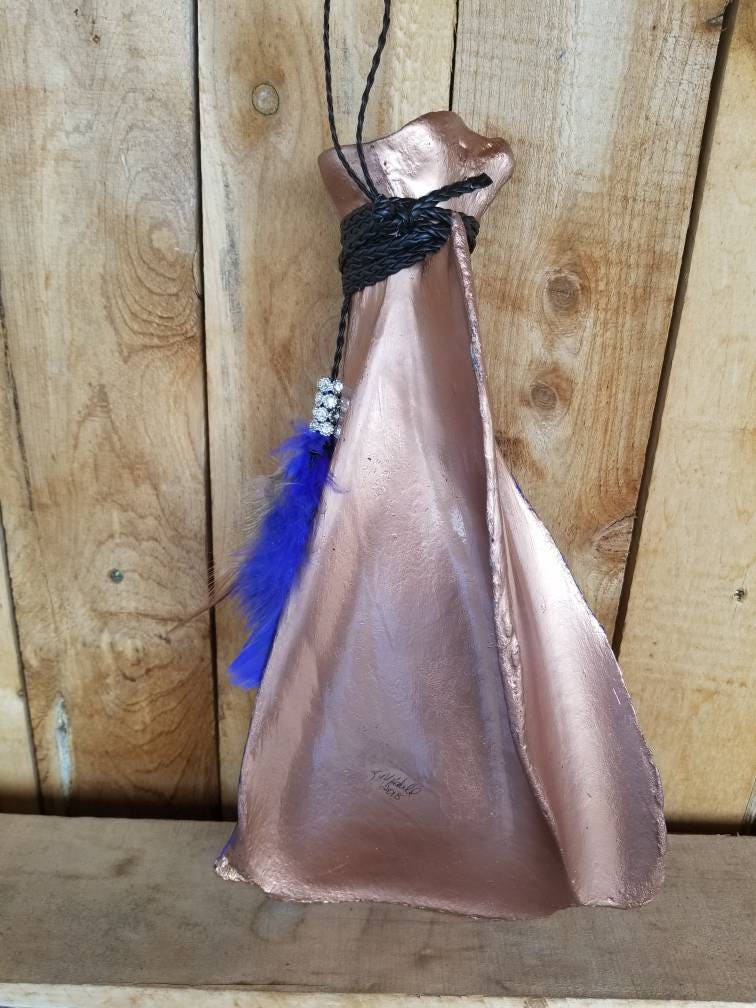 Hand Painted Copper Elk Scapula Wall Hanging Art - Etsy