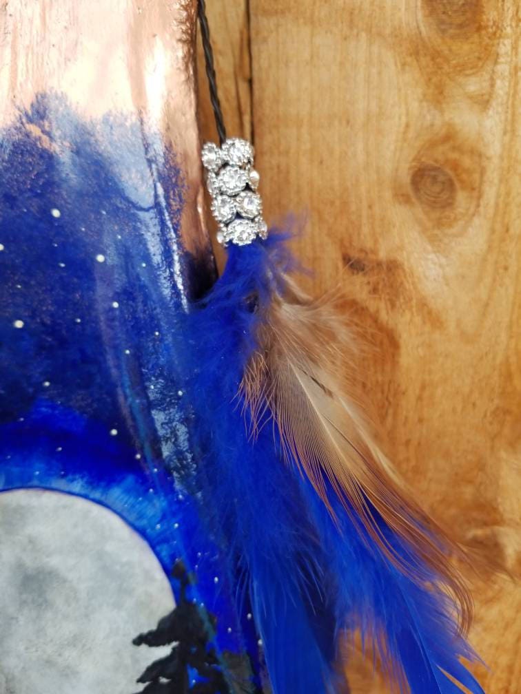 Hand Painted Copper Elk Scapula Wall Hanging Art - Etsy