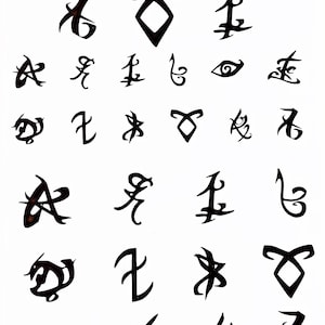 Shadowhunters Inspired Runes Vinyl Stickers - Etsy