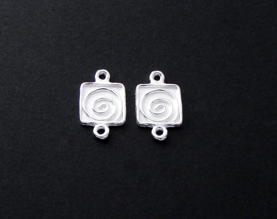 NEW - 2 Pcs, Sterling Silver Connectors, Sterling Silver Link - Etsy