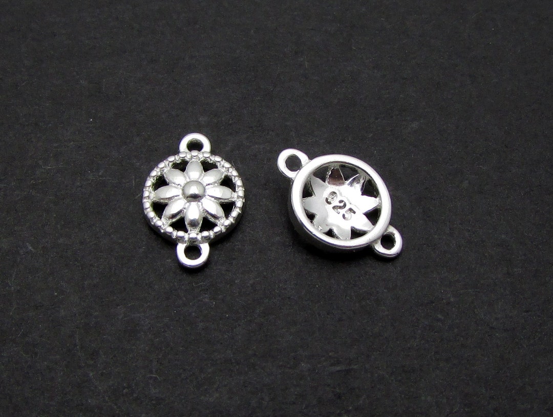 Sterling Silver Connectors, 4 Pcs - Etsy