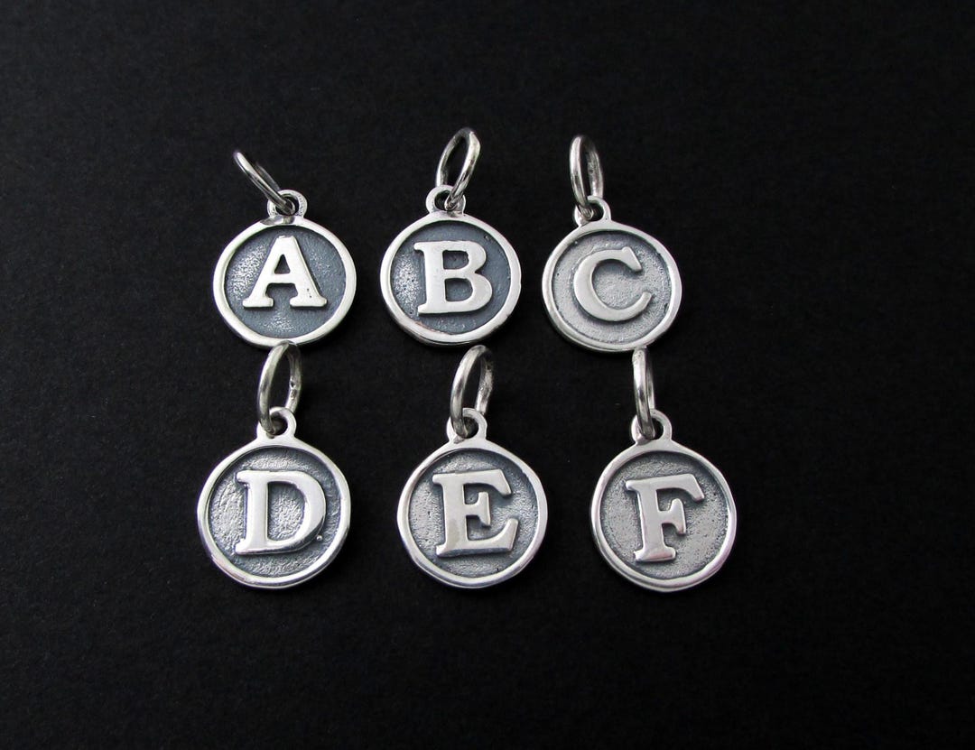 NEW - Sterling Silver Letter Charms, Alphabet Letter Charms, 1 Pc - Etsy