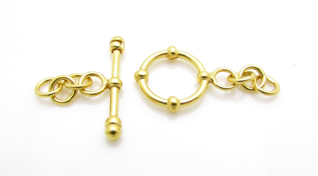 1 Pc, Toggle and Bar in 24k Gold Plated Over Sterling Silver - Etsy