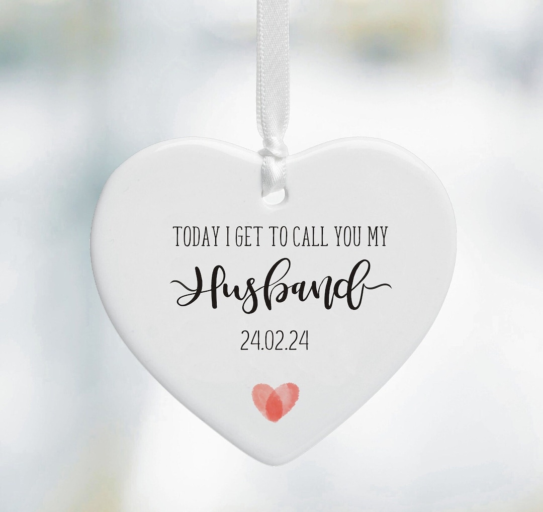 Gift for Husband on Wedding Day - Wedding Day Ceramic Keepsake ...