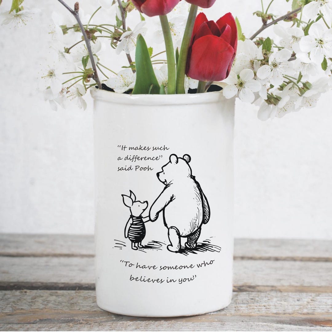 Personalised Winnie the Pooh Teacher Appreciation Vase Gift, Keepsake ...