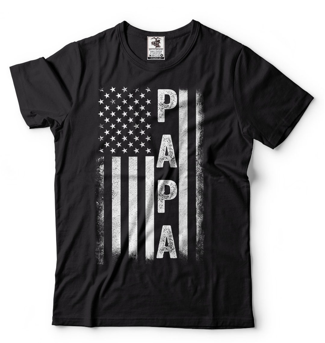 Papa T-shirt American Flag US Papa Father's Day Gift Idea,father's Day ...