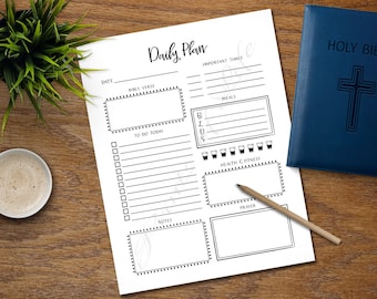 Weekly Plan. Christian Day Planner. Worksheet. Calendar. | Etsy