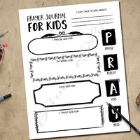 Printable Kids SOAP Prayer Worksheet, Bible and Prayer Journaling ...