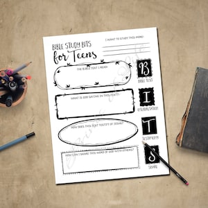 Bible Study Journal Notes for Teens. BITS. Instant Download Printable ...