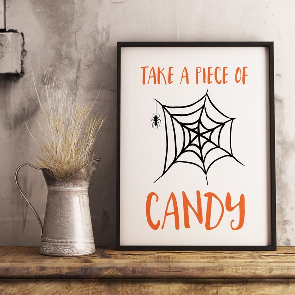 Take One Piece of Candy Sign - Etsy