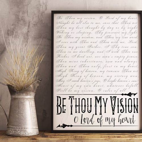 Be Thou My Vision // Watercolor Art Printable - Etsy