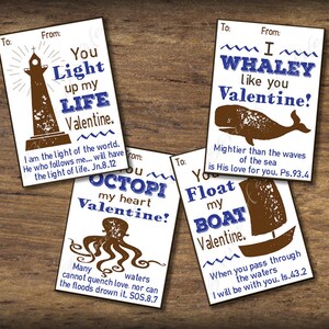 Kids Valentine Cards for School. Bible Verse Valentine's Day. Christian ...